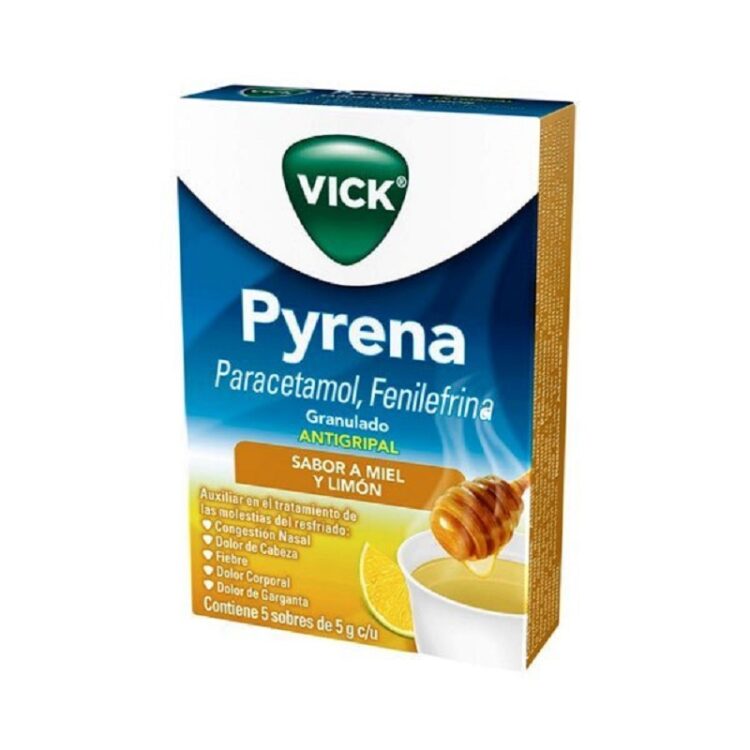 VICK PYRENA GRANULADO MIEL Y LIMON C/5 SOBRES – Botica Central