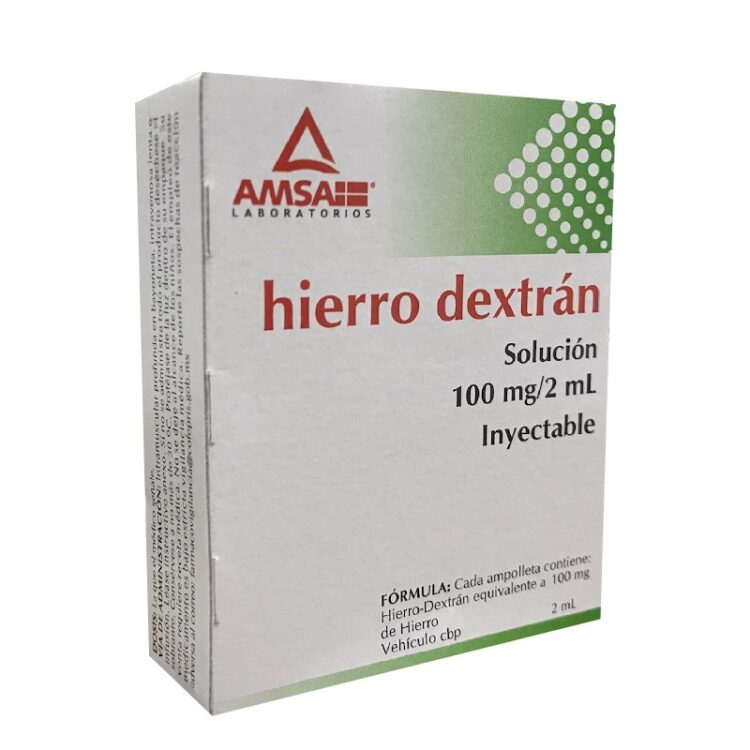 HIERRO DEXTRANO 100MG/2ML C/3 AMP – Botica Central