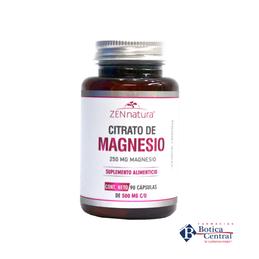 CITRATO DE MAGNESIO 500 MG C/90 CAP «ZEN NATURA» – Botica Central