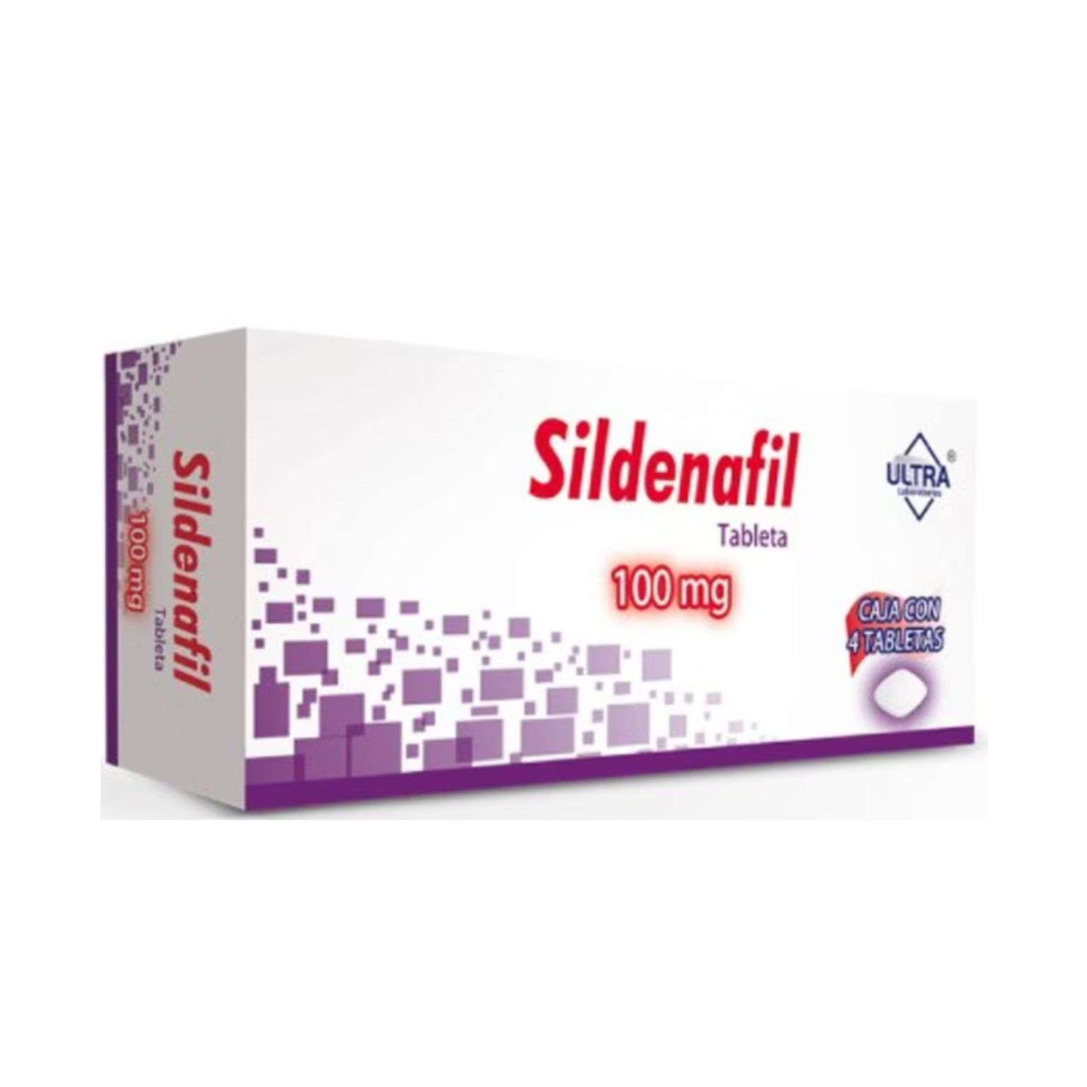 SILDENAFIL 100 MG C/4 TAB «ULTRA» – Botica Central